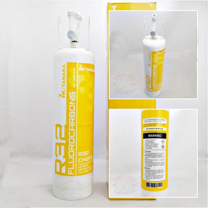 Jual Freon preon refrigerant AC kaleng botol tabung Tanaka HFC R32 650 ...