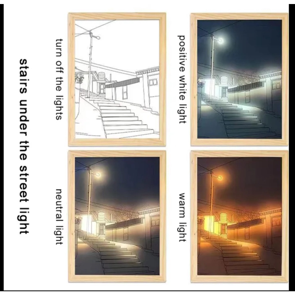 Jual Nomaid.id - Lukisan Lampu Meja Dekoratif Lukisan Cahaya, lampu led ...