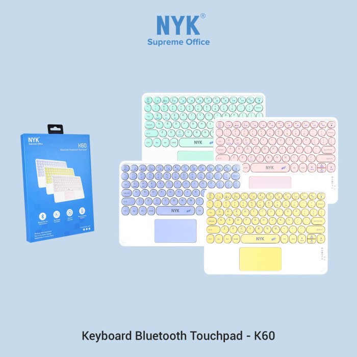 Jual Keyboard Bluetooth Slim Mini Touchpad NYK K60 (with trackpad ...