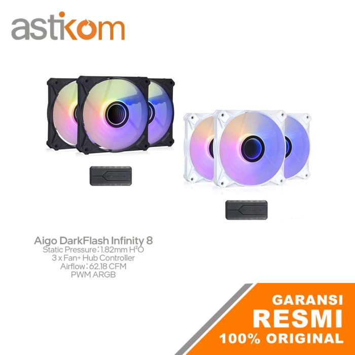 Jual Fan Case Aigo DarkFlash Infinity 8 3in1 ARGB + Controller | Shopee ...