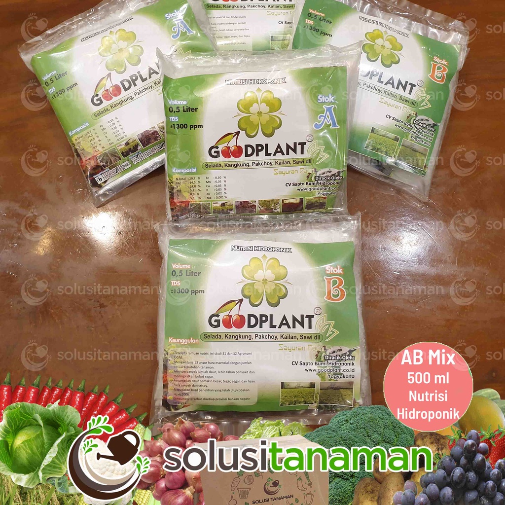 Jual Pupuk AB Mix Nutrisi Tanaman Hidroponik ABMix Sayur Sayuran Daun ...