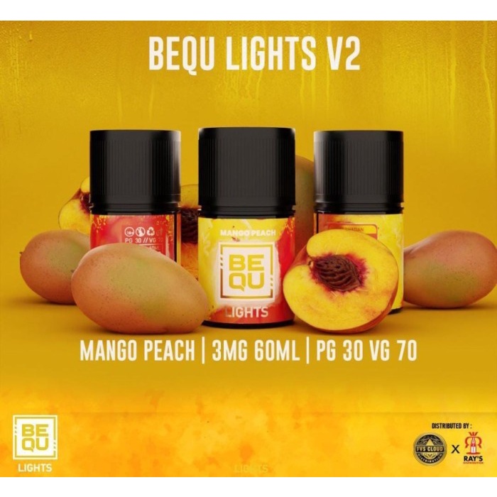 Jual BEQU LIGHTS V2 MANGO PEACH 60ML FREEBASE LIQUID BEQU ORIGINAL ...