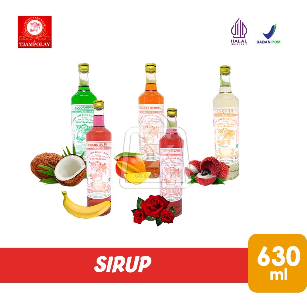 Jual Sirup Tjampolay Aneka Buah Syrup (Botol Kaca 630ml) | Shopee Indonesia