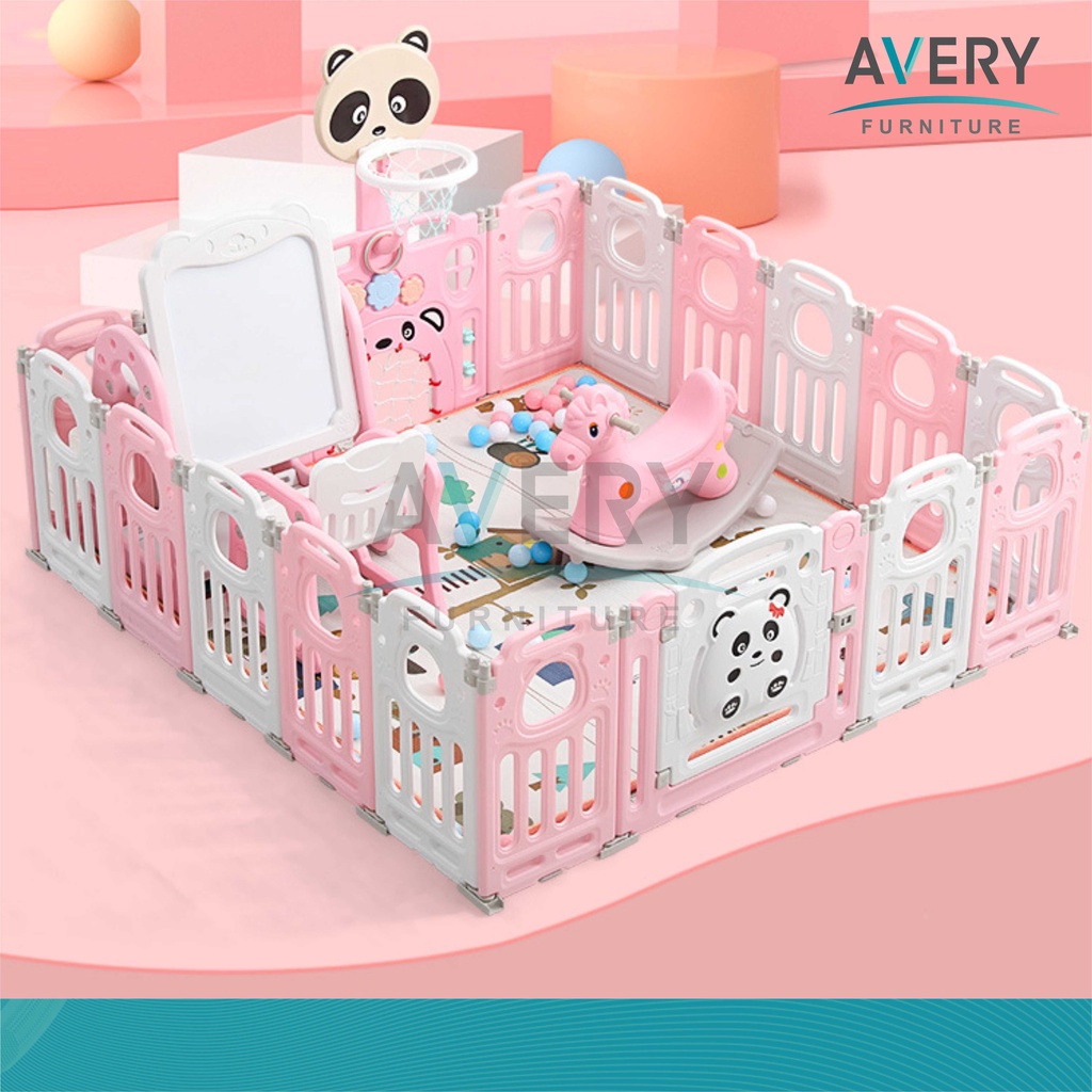 Jual Avery - KF001 - Mainan Pagar Playground Pengaman Bayi Set + Pintu ...