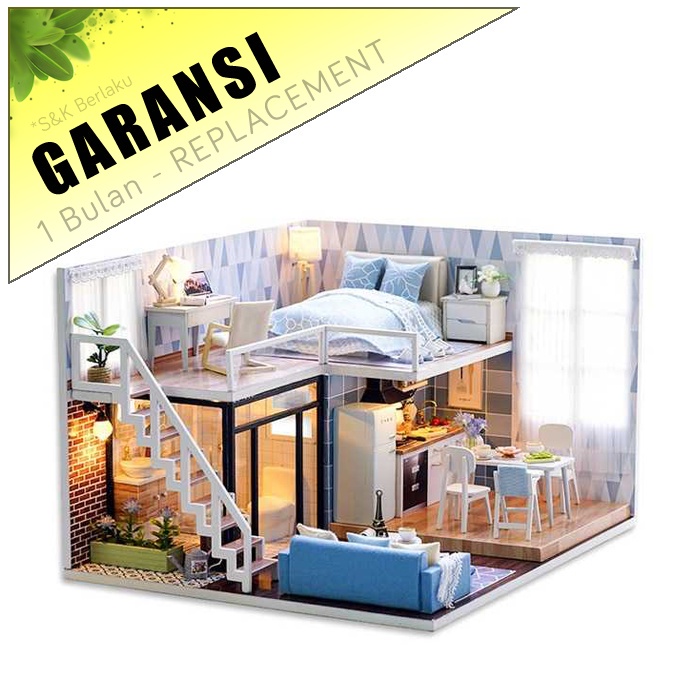 Jual [COD] Miniatur Rumah Boneka DIY Doll House Wooden Furniture ...