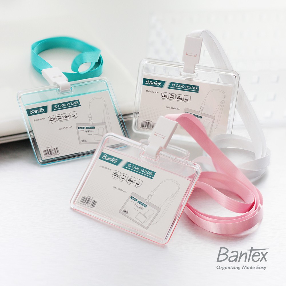 Jual Bantex ID Card Holder Akrilik Transparan Lanyard Name Tag ...