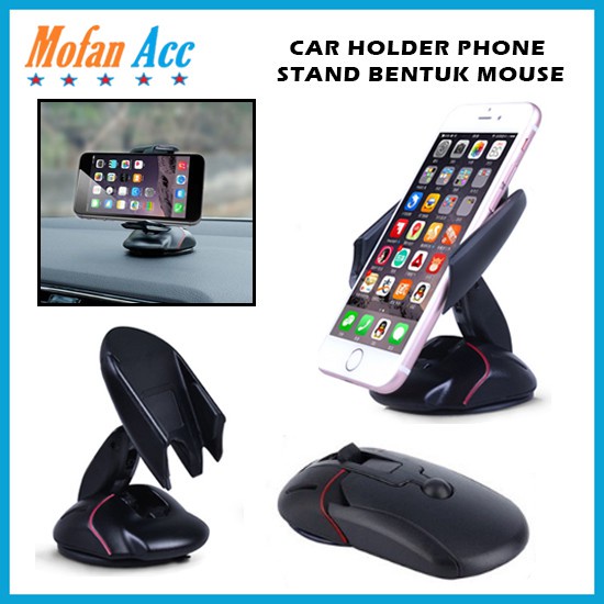 Jual [MA] Car Holder Phone Stand Bentuk Mouse Shape Handphone Mobil Gps ...