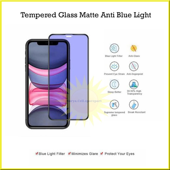 Jual Tempered Glass Matte Anti Blue Light Vivo Y91 Y93 Y95 Y91c Y1s Y81 ...