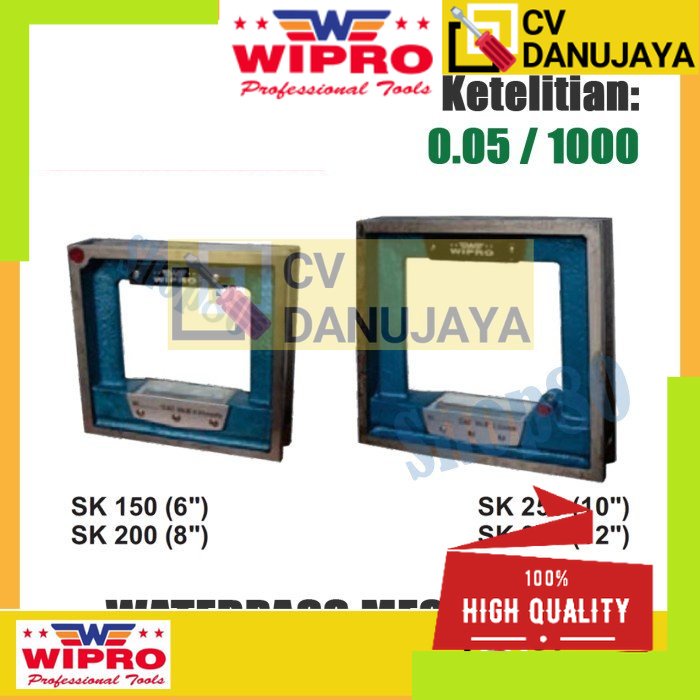 Jual Wipro Waterpass Mesin Siku 6" 8" 10" 12" inci Waterpas Water Pass ...
