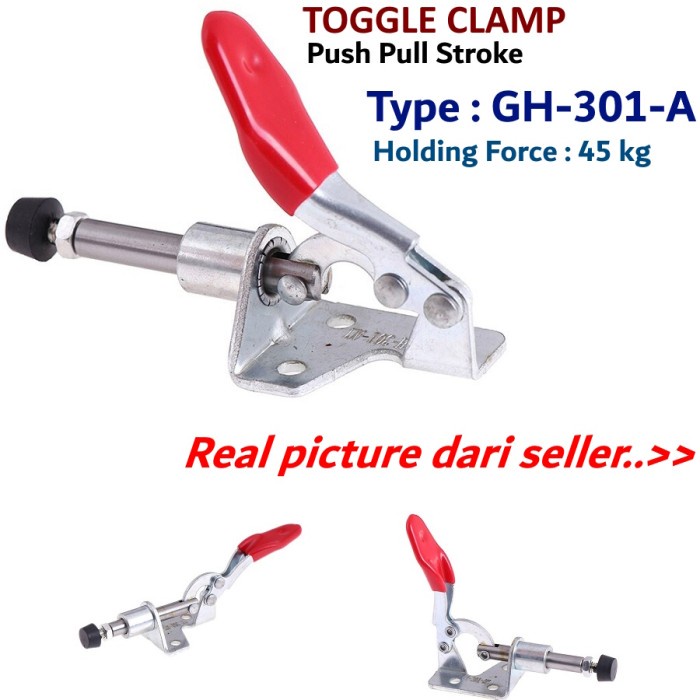 Jual Toggle Clamp Model GH-301-A Klem Penjepit Kayu Togel Stroke Push ...