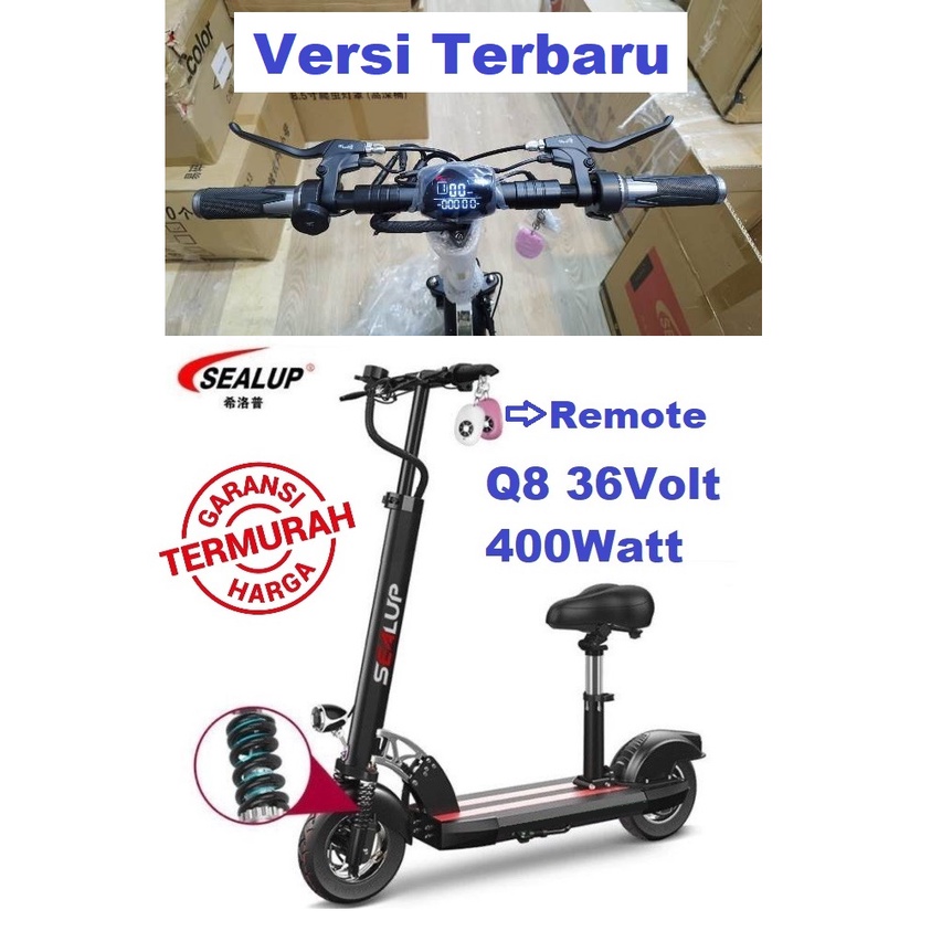 Jual SEALUP Q8 Skuter Listrik Otoped 36v 400w 10inch Lithium ion 3 ...