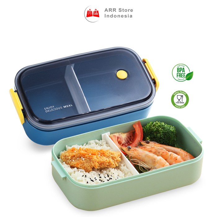 Jual Kotak Bekal Makan Sekat Lunch Box Kotak Makan Anak Food Grade BPA Free | Shopee Indonesia