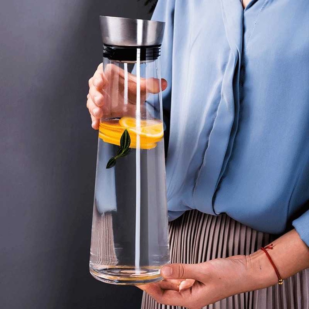 Jual Botol Kulkas Pitcher Teko Kaca Tutup Stainless Steel - 32776 ...