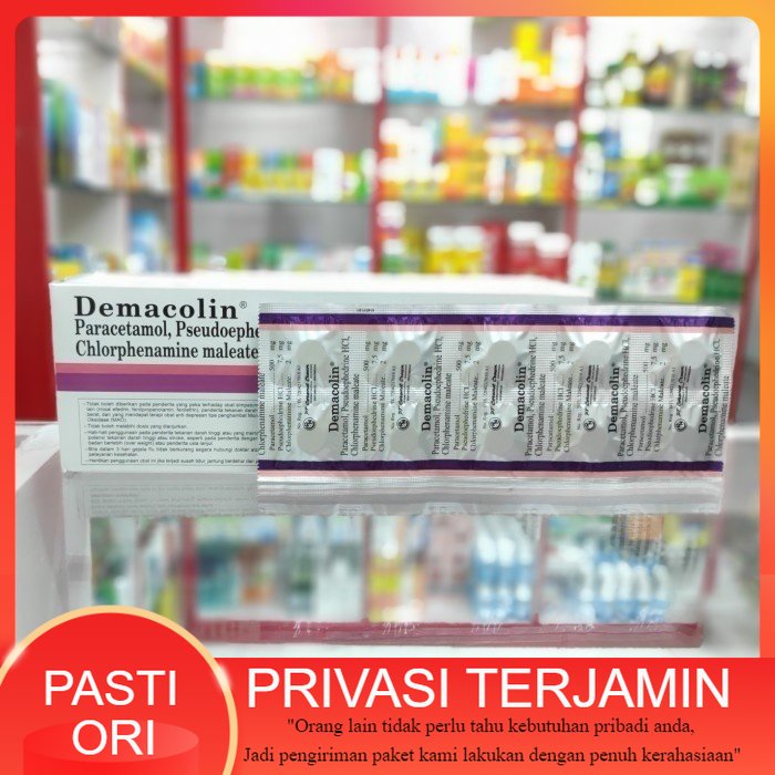 Jual demacolin strip 10 tablet / demakolin obat pilek flu | Shopee ...