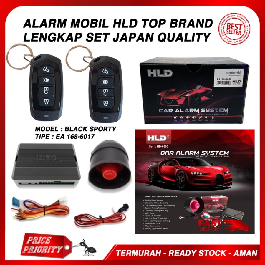 Jual Alarm Mobil Remote HLD Premium Japan tipe Black Piano Set ...