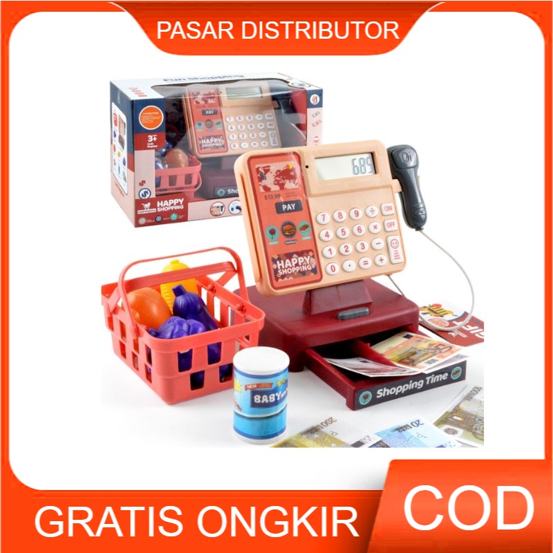 Jual Mainan Anak HAPPY SHOPPING CASH REGISTER Cashier Machine Mesin ...