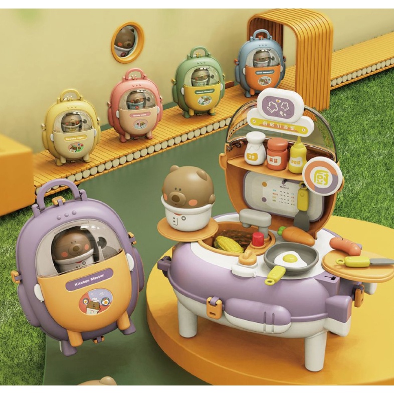 Jual Magic Bear Backpack Mainan Anak Tas Kitchen Set Peran Dokter ...