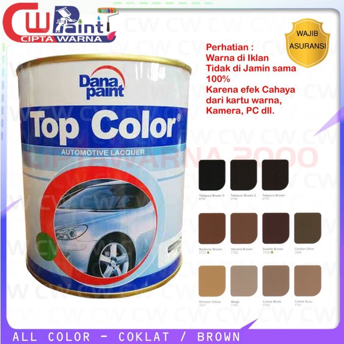 Jual Cat NC Duco Top Color Coklat Cokelat Brown Danapaint Semua Warna 1 ...