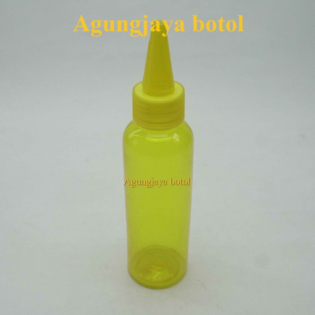 Jual Botol Plastik 100 ml Br Kuning Tutup Kerucut / Botol Kimia / Botol ...