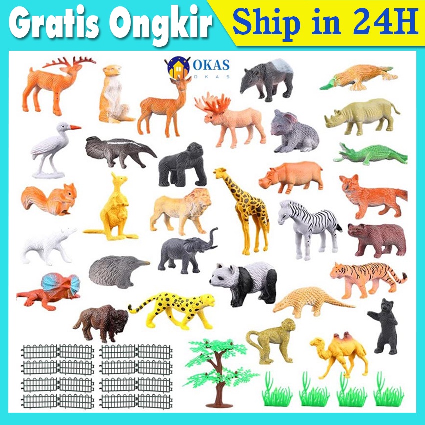 Jual Mainan hewan kecil binatang boneka karet animal dinosaur figure ...