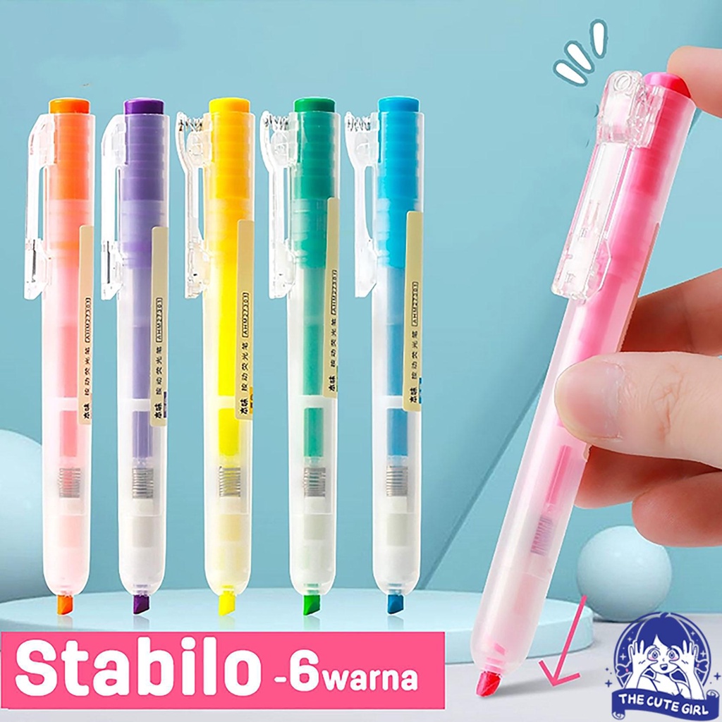 Jual Stabilo Mekanik Modern/Mechanical Highlighter Penanda Berwarna ...
