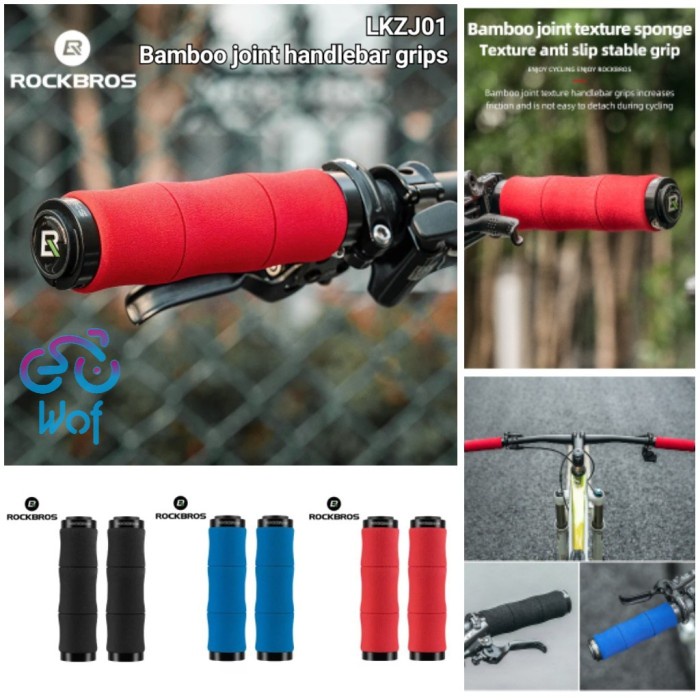 Jual ROCKBROS LKZJ01 Bicycle Handlebar Grips Bamboo Shape Grip Sepeda ...