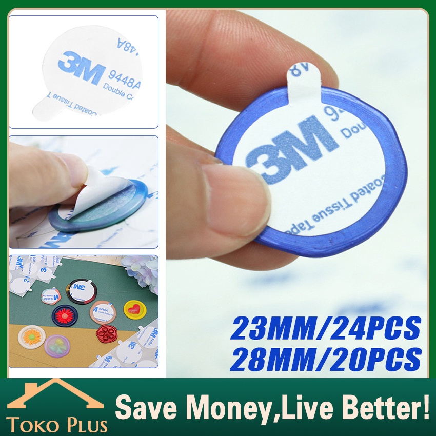 Jual 9Pcs Sticker Foam Double Tape Bulat Serbaguna Perekat Wax Seal ...
