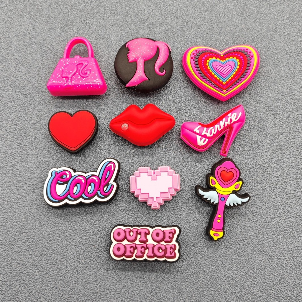 Jual Barbie Crocs Barbie Jibbitz Clog Jibbitz Set Stiker Crocs Lucu Diy ...