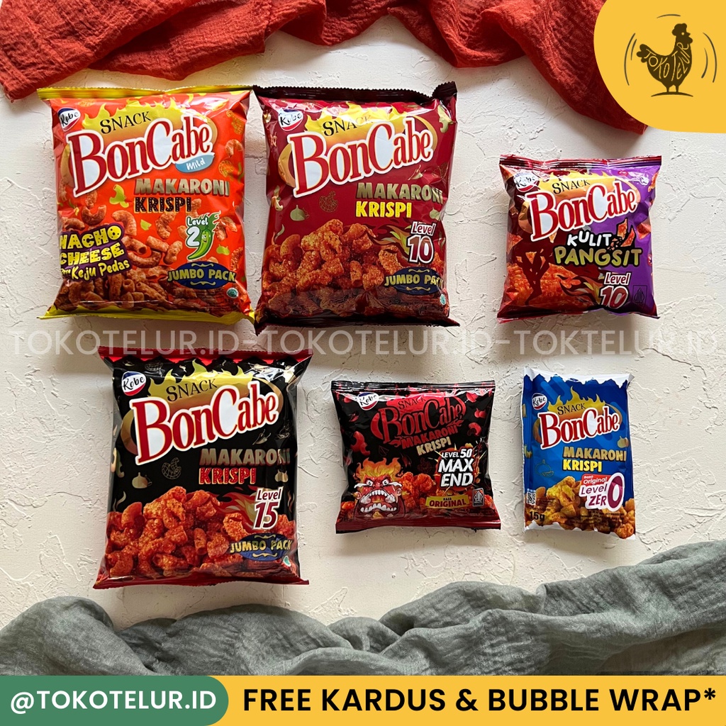 Jual BONCABE - SNACK Makaroni Krispi JUMBO Level 2 10 15 PEDAS (150Gr ...