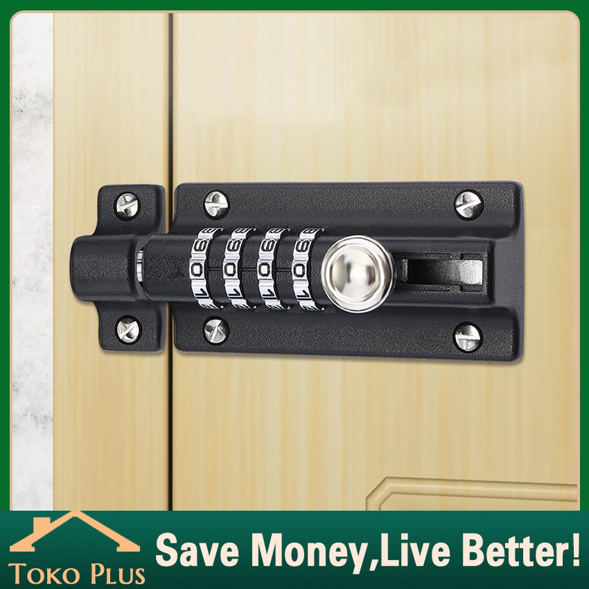 Jual Kunci Door Bolt Lock Sliding Dengan Password 4 Digit Grendel Slot ...
