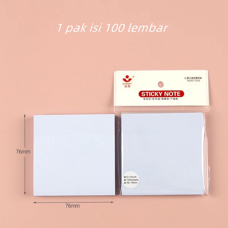 Jual STICKY NOTE POLOS/Stiker Memo/Kertas Catatan 100 Lembar | Shopee ...