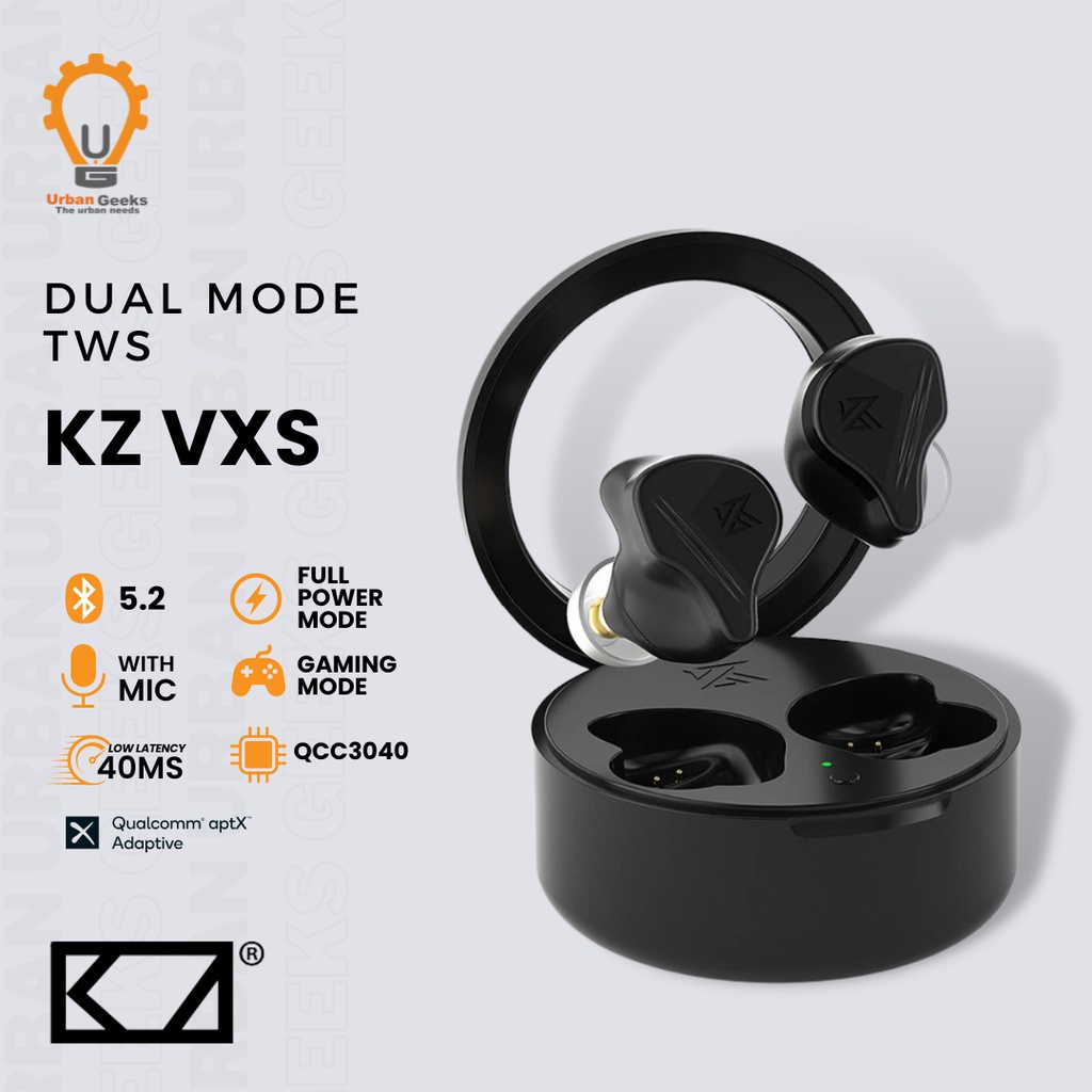 Jual TWS KZ VXS HiFi APTX Bluetooth 5.2 Wireless Earphone Headset ...