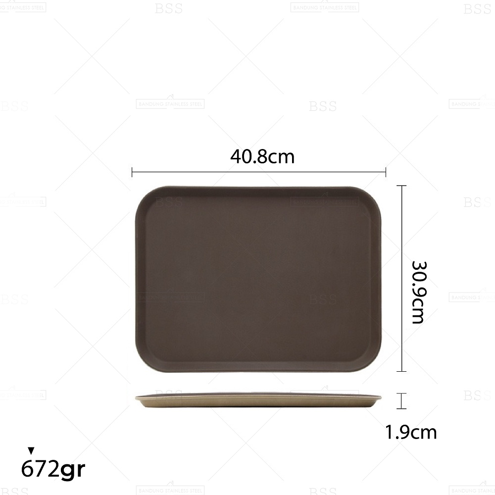 Jual Nampan Saji Hotel Anti Slip Medium Size Tray Bulat Kotak Makanan ...