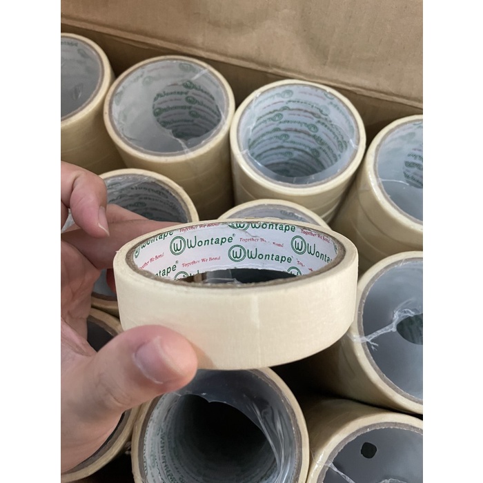 Jual LAKBAN ISOLASI KERTAS MASKING WONTAPE ( 24MM / 1 INCH x 10Y ...