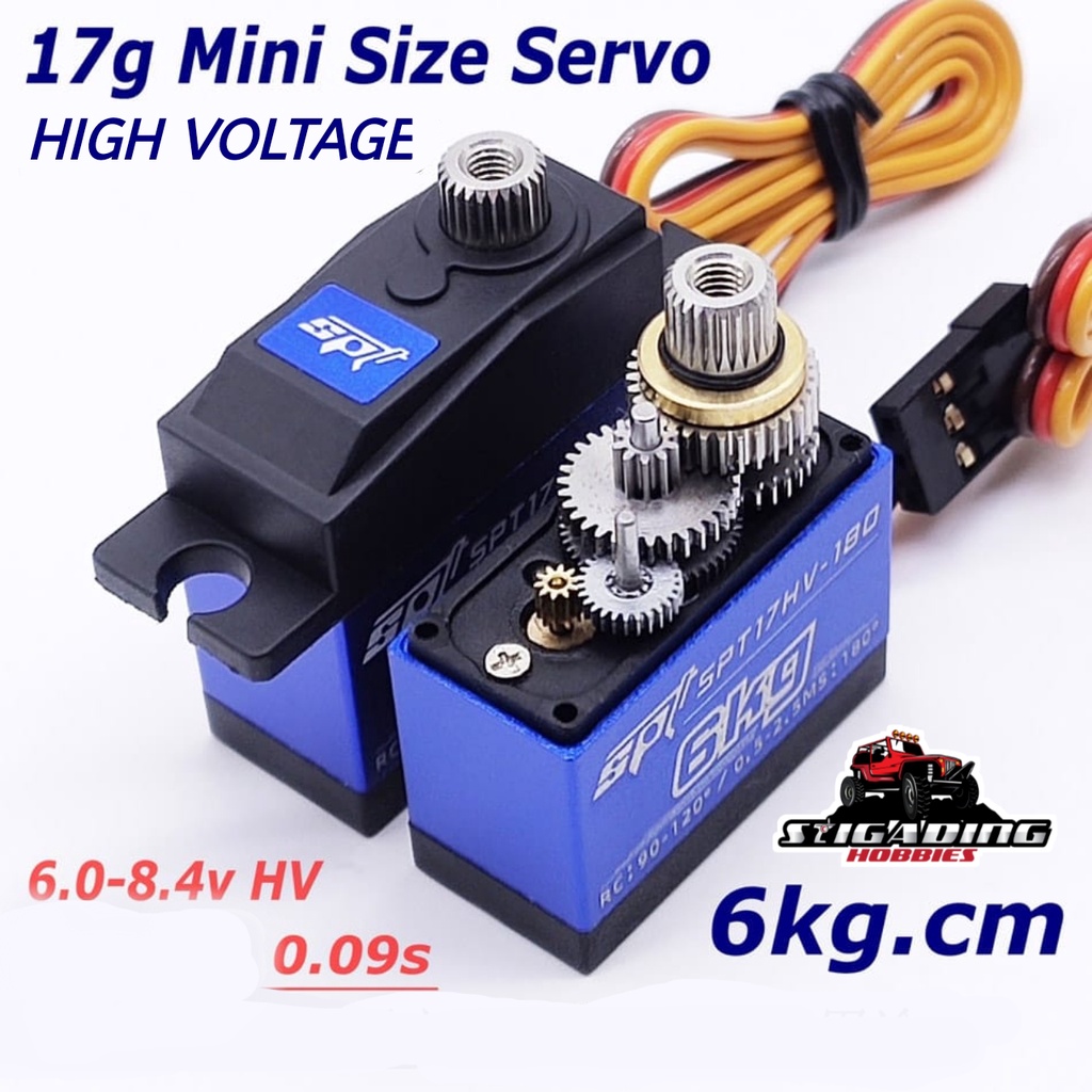 Jual MINI SERVO SPT 17HV HIGH VOLTAGE 17G METAL GEAR | Shopee Indonesia