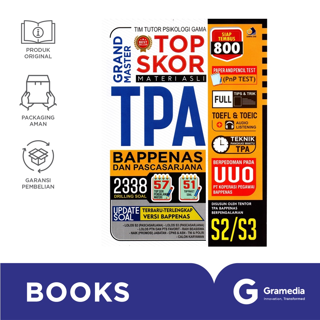 Jual Grand Master TOP Skor TPA BAPPENAS Dan Pascasarjana | Shopee Indonesia