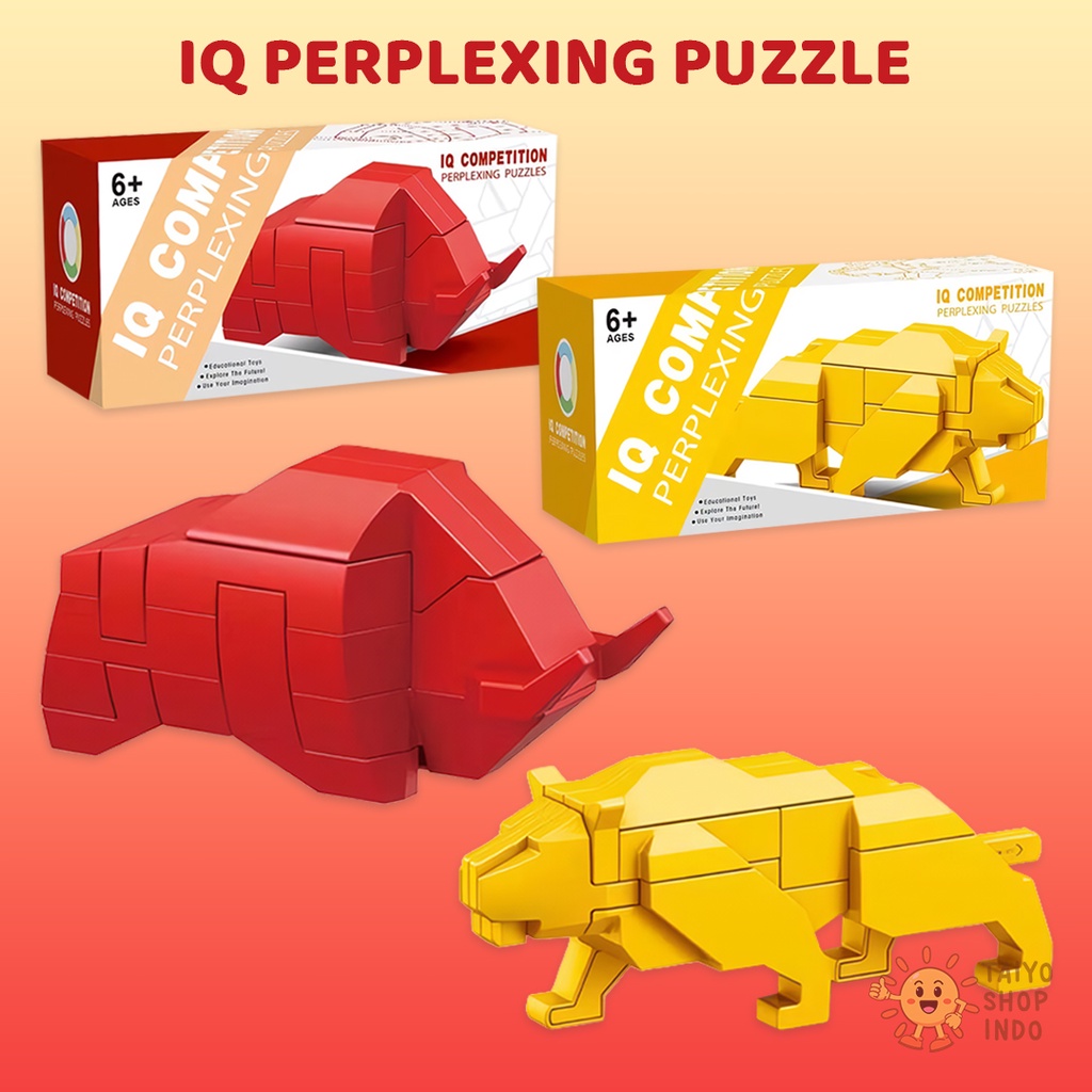 Jual TAIYO Mainan Anak IQ Competition Perplexing 3D Puzzle Animal ...