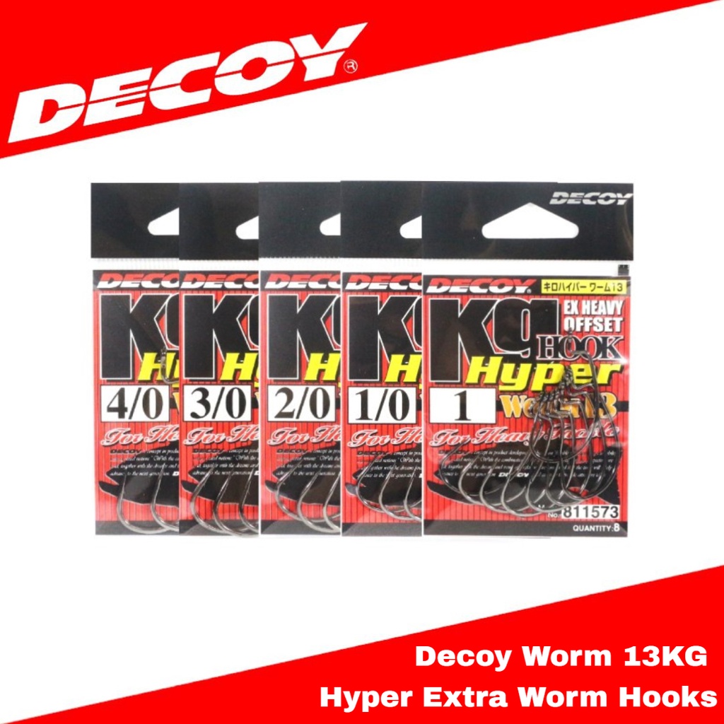 Jual Decoy Worm 13KG Hyper Extra Worm Hooks | Shopee Indonesia