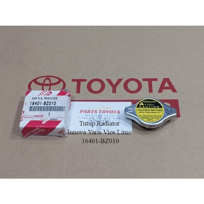 Jual Cap Tutup Radiator Innova Yaris Vios Limo 16401-BZ010 100% ...