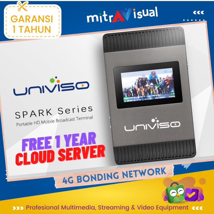 Jual UNIVISO SPARK 4G Bonding amp Encoder Portable HD Mobile Streaming ...