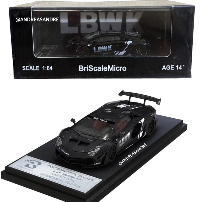 Jual Jualll !!! Promo Briscale Bri Scale 1/64 LBWK Aventador Kaws Black ...