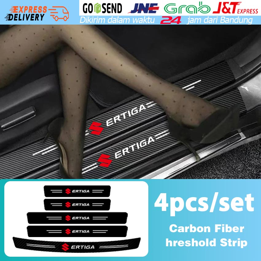 Jual NEW！SUZUKI ERTIGA Carbon 3D Door Sill Plate Guard Pelindung ...