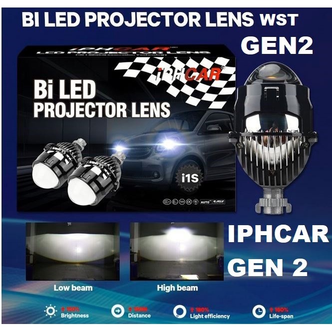 Jual Lampu BILED IPHCAR WST 2.5 INCH GEN 2 blue lens mobil motor flat ...