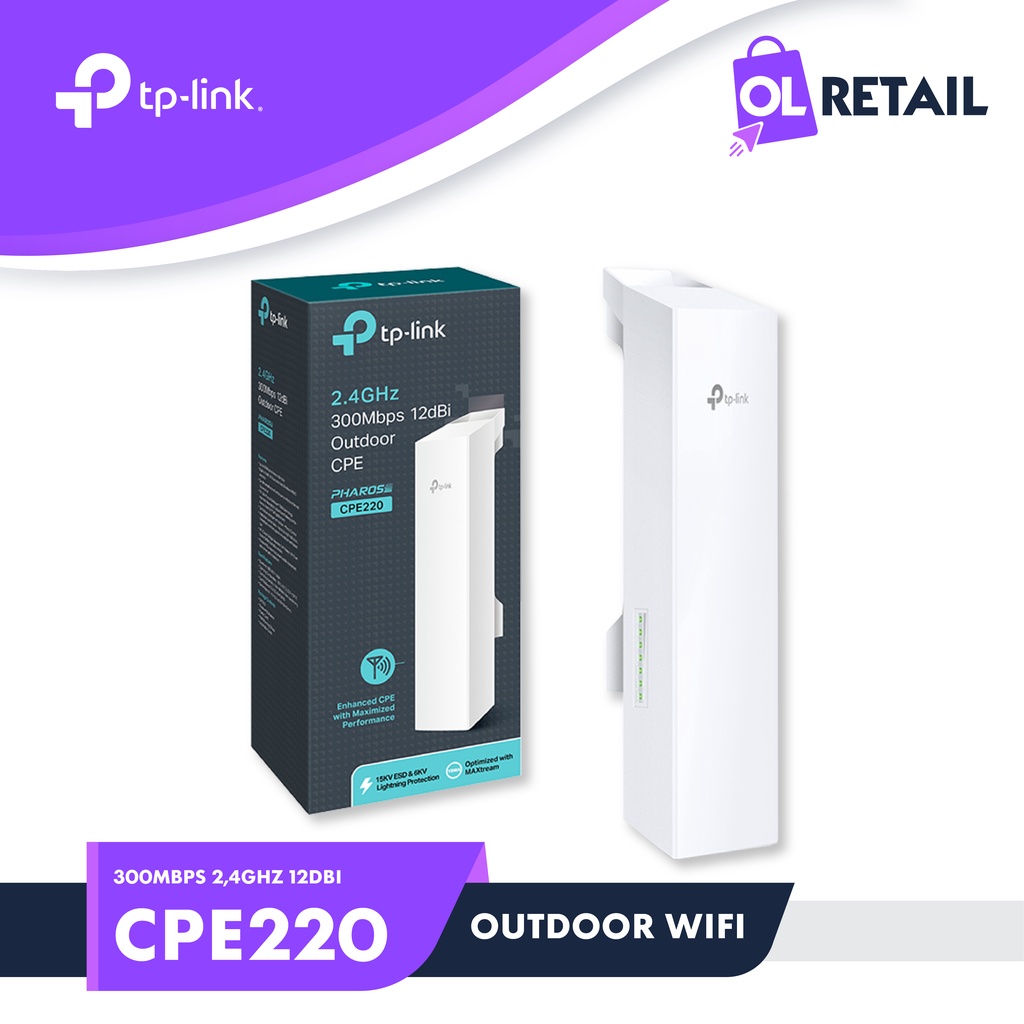 Jual TP-LINK CPE220 / CPE-220 300Mbps 12dBi Outdoor CPE220 Router ...
