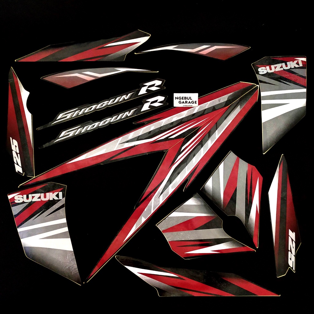 Jual Stiker Shogun R Striping SUZUKI IMI MERAH SILVER PUTIH | Shopee ...