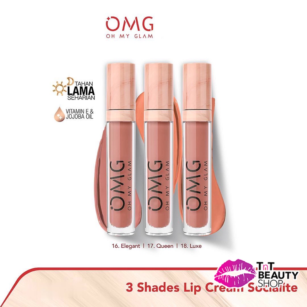 Jual OMG Oh My Glam Matte Kiss Lip Cream Socialite Edition | TnT Beauty ...
