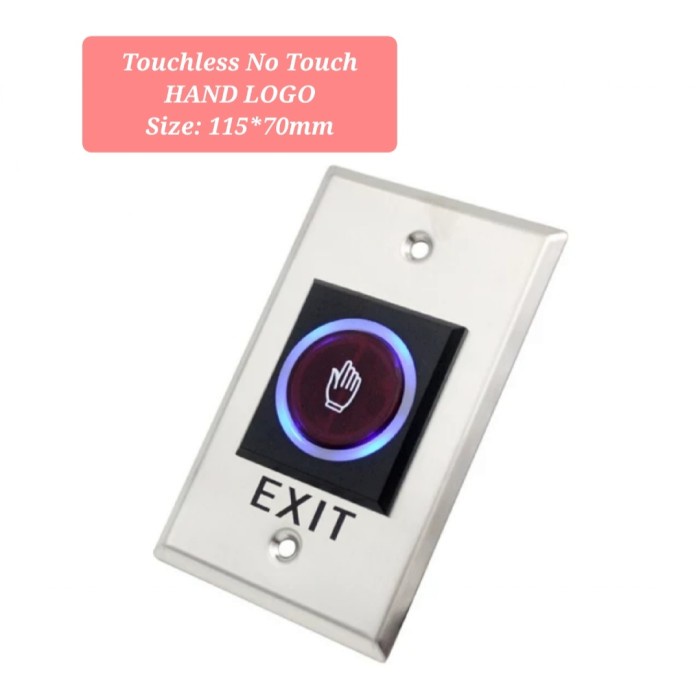 Jual *NEW* Touchless Flush Button | No Touch Exit Button Sensor Hand ...