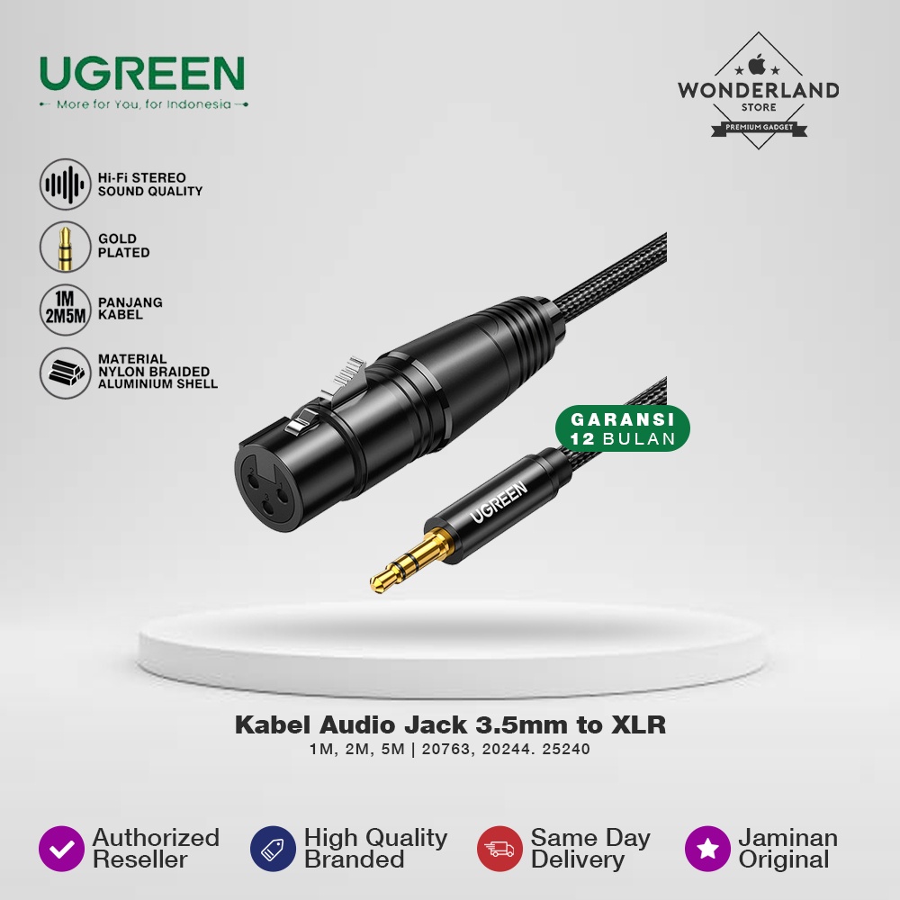 Jual Ugreen Audio Cable Jack 3.5mm to XLR Female Kabel Microphone Mic ...