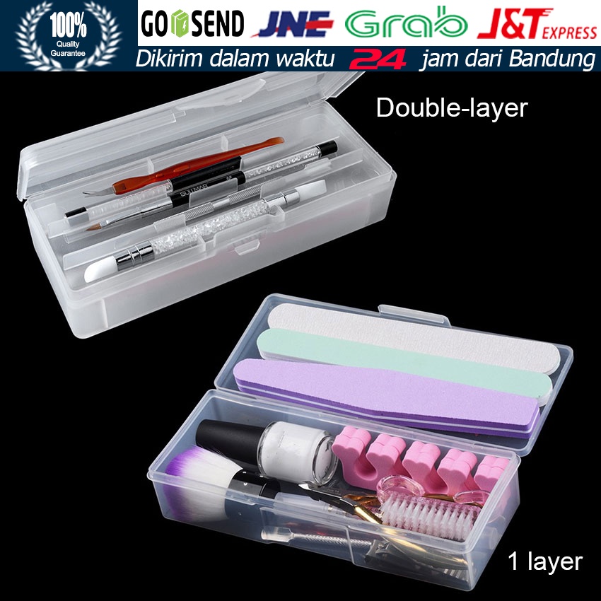 Jual Nail Tool Box / Manicure Organizer Box / Kotak Wadah Alat Nail Art ...