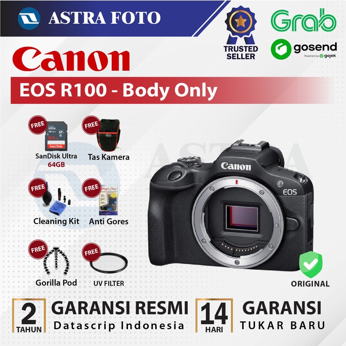 Jual Canon EOS R100 Body Only Mirrorless Camera Canon EOS R 100 EOS ...